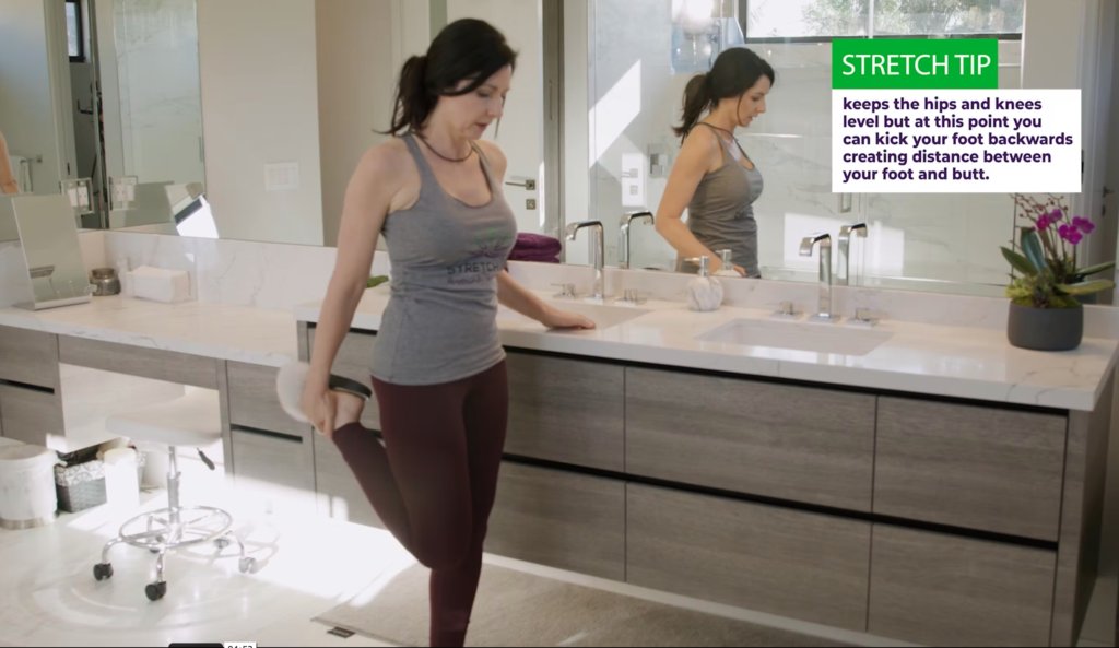 5 min Hips Legs Standing Counter Stretches | Stretching Around